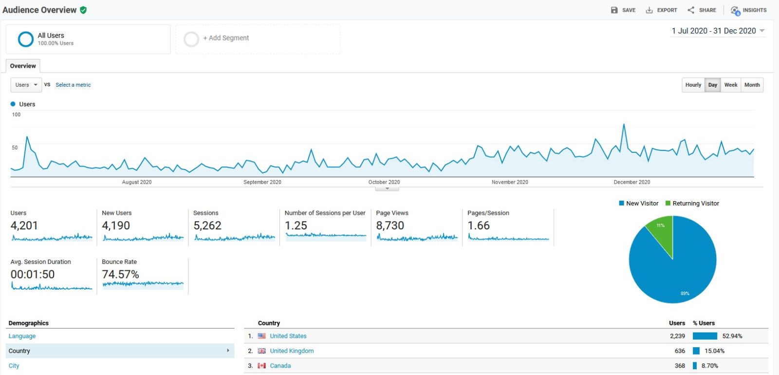 Website Traffic Growth Portfolio - Giant Marketers